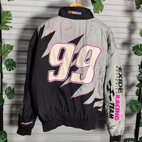 Vintage | Jackets & Coats | Vintage Nascar Jeff Burton Racing Bomber ...